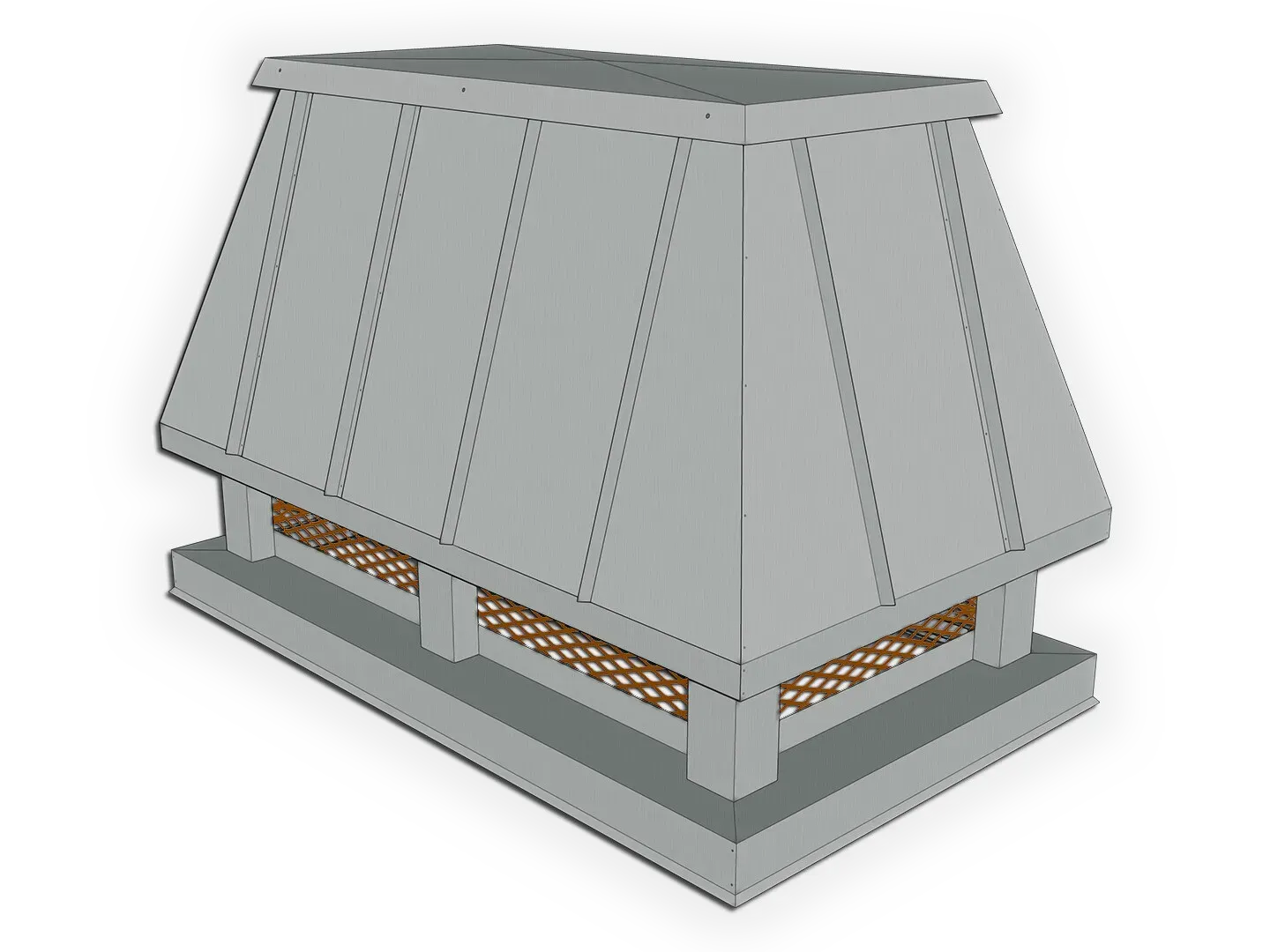 Standing Seam Roof Chimney Cap / Shroud | KM Sheet Metal